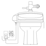 CADBOX TOTO トイレ 腰掛便器 パブリック向け フラッシュバルブ式便器 C454PVR+TV750WRR+TCF581WR フラッシュバルブ式便器