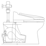 CADBOX TOTO トイレ 腰掛便器 フラッシュバルブ式便器 C480S+TV750SN+TCF581MR