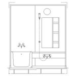 CADBOX TOTO 浴室（ユニットバス） マンション用ユニットバス（一般地） 和風ユニット（一般地） JBC1418D 和風ユニット Dタイプ 1418サイズ