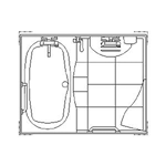 CADBOX TOTO ユニットバス 低床スリムシリーズ 1418 JVV1418K 低床スリムシリーズKタイプ 1418サイズ